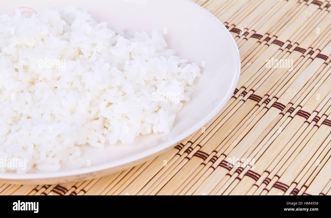 White steamed rice Stock Photo - Alamy