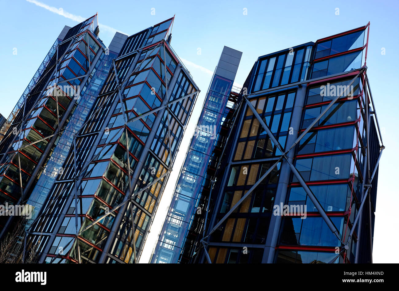 apartment buildings in the city of london, england Stock Photo - Alamy