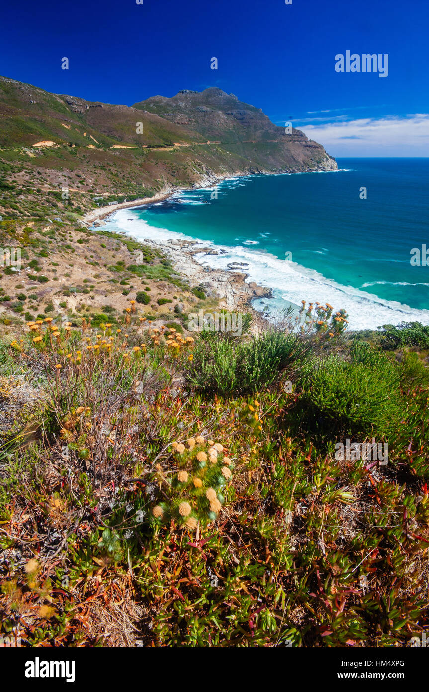 The coastline along the famous Chapman's Peak Drive in Hout Bay near ...