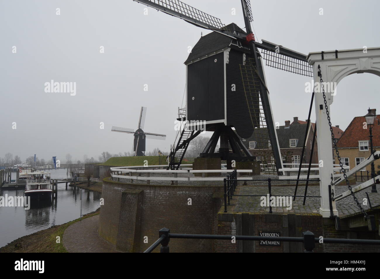 Traditional windmills of Heusden Holland Stock Photo - Alamy