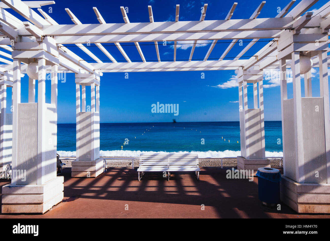 The pergola on the Promenade des Anglais facing the sea Stock Photo - Alamy