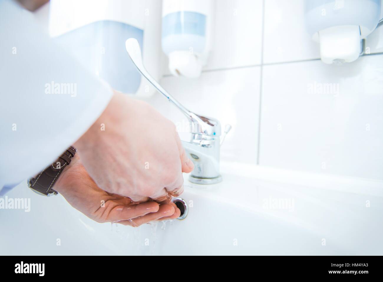 Physician Hands Cleaning. Infection Prevention. Hand Hygiene in ...