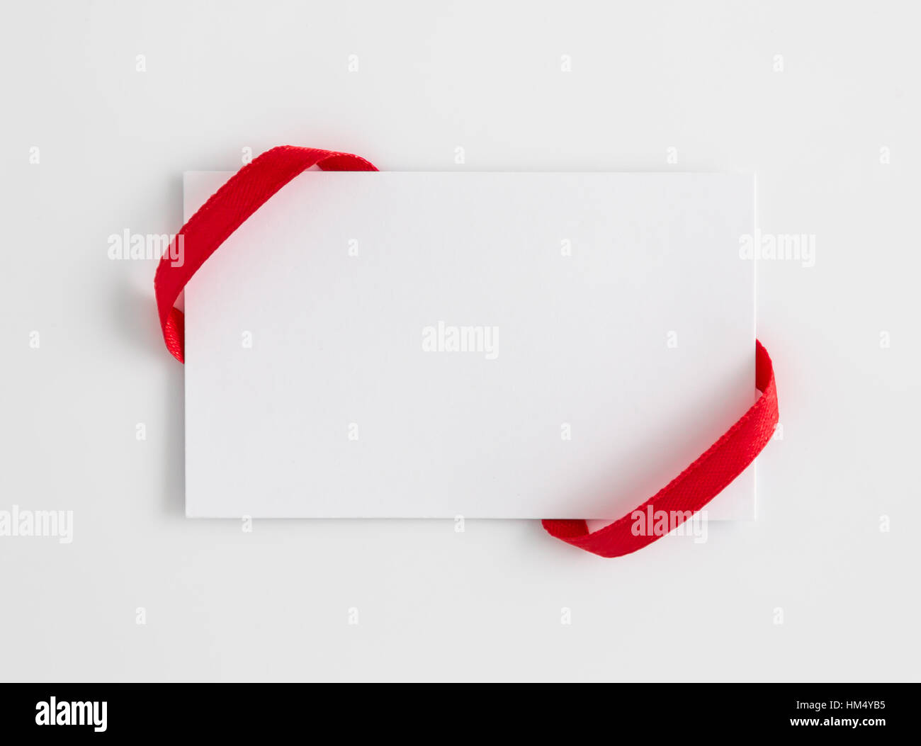 card notes with red ribbons Stock Photo - Alamy
