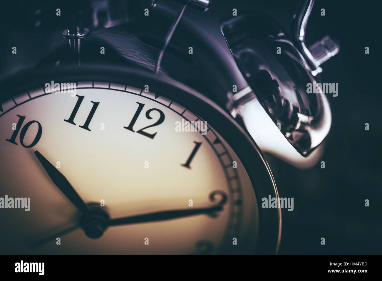 On Time Clock Concept. Ten Past Ten Time. Classic Clock Closeup Photo ...