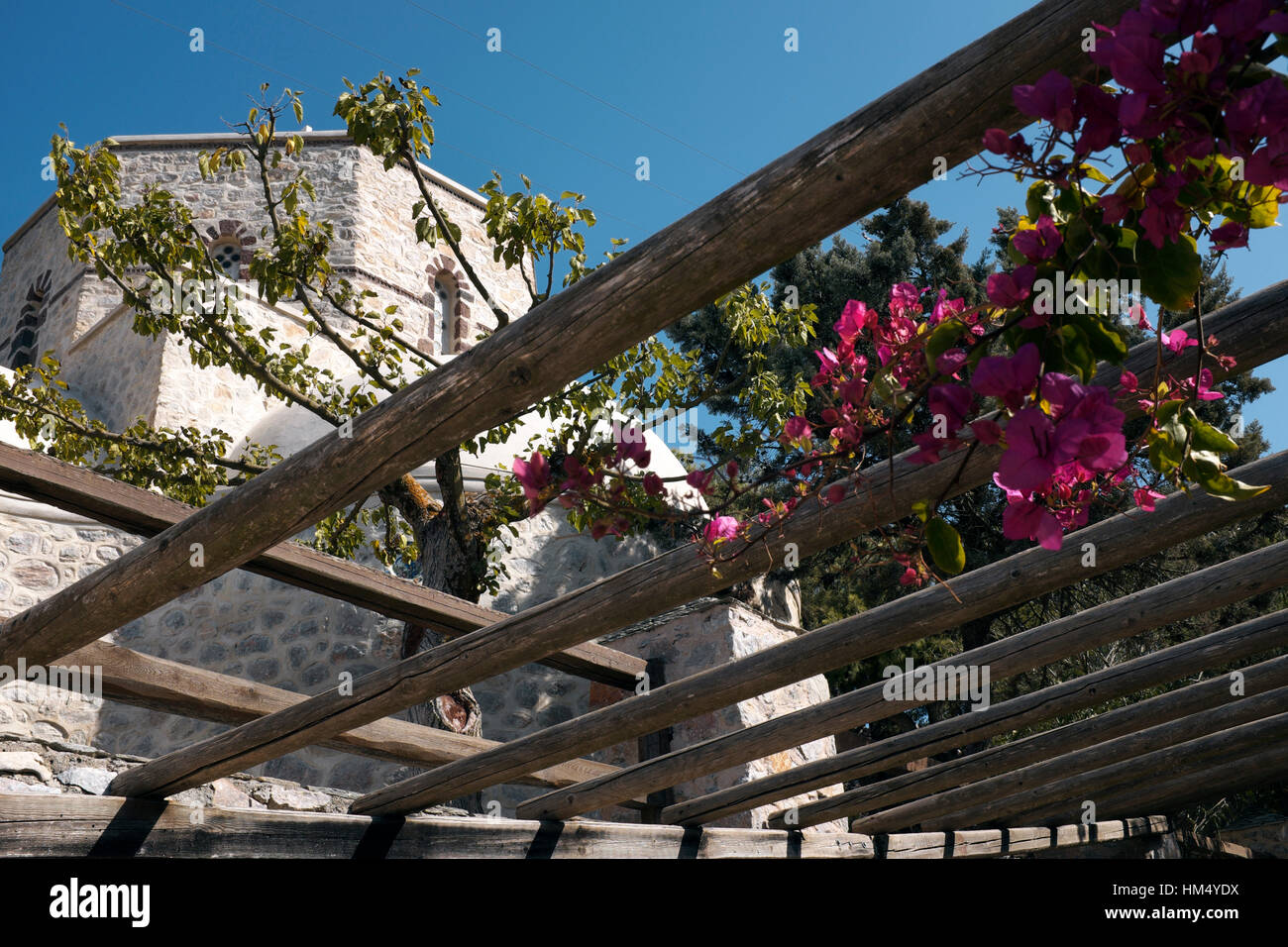 Chapel in the Monastery of Profitis Ilias, Santorini, Greece Stock ...