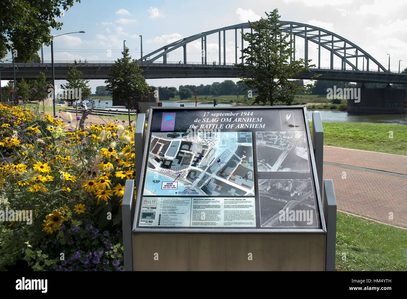 John Frost Bridge and Memorial, Arnhem. Netherlands Stock Photo - Alamy