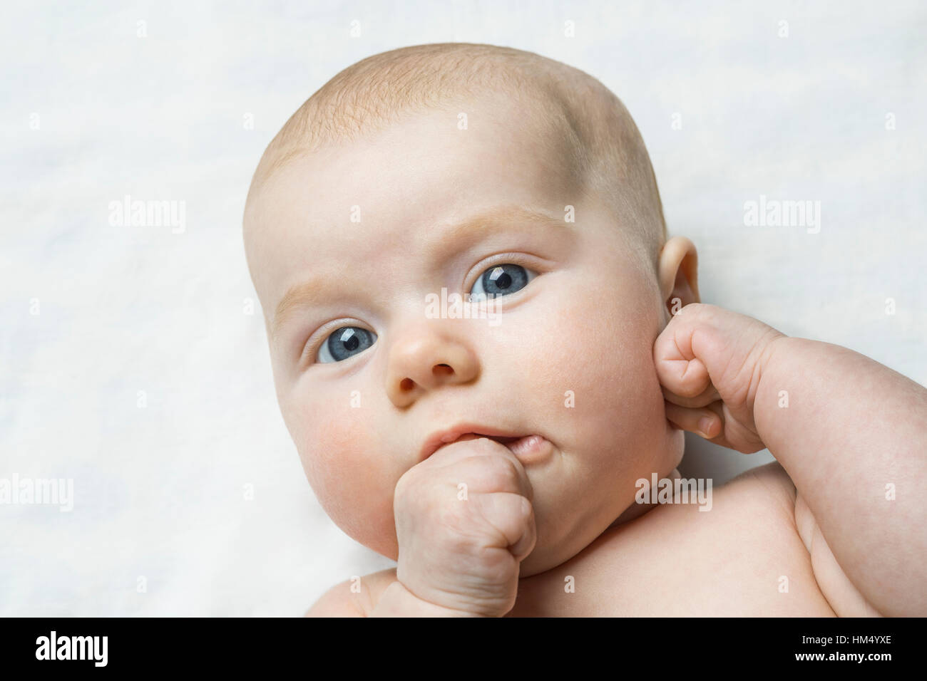 Baby sucking thumb hi-res stock photography and images - Alamy