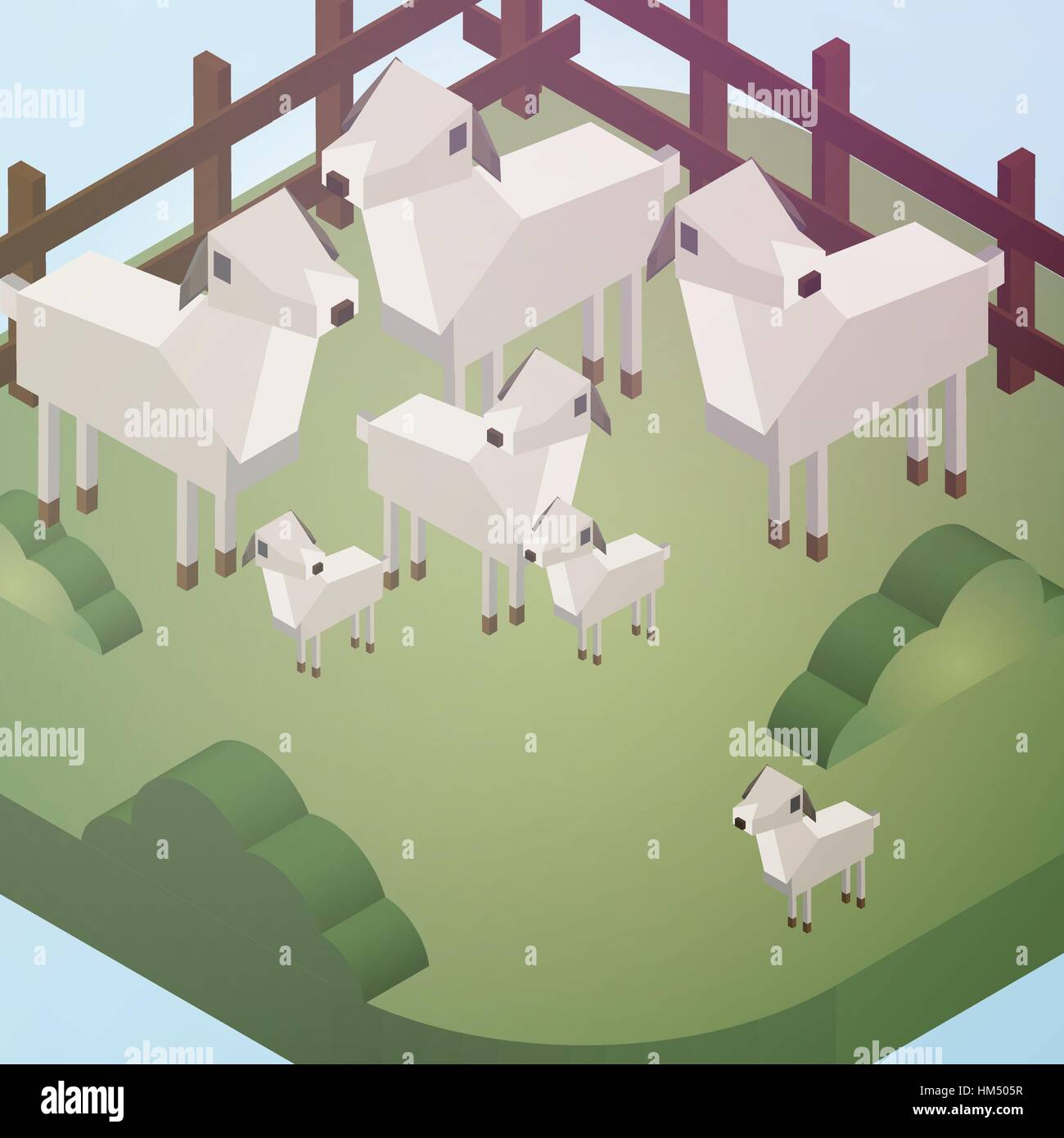Field for sheep Stock Vector Images - Alamy