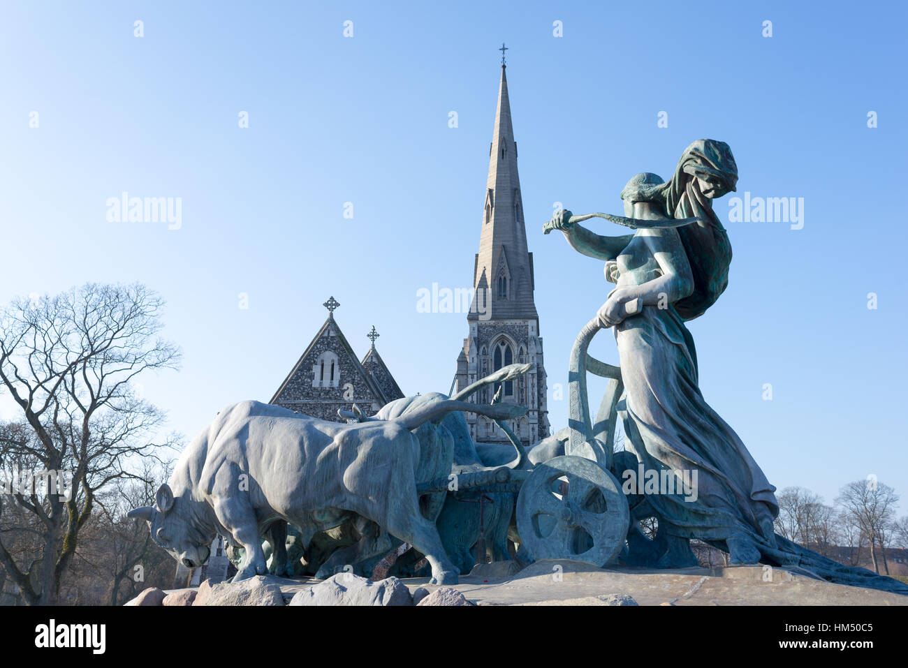 Gefion Fountain, Copenhagen, Denmark Stock Photo - Alamy