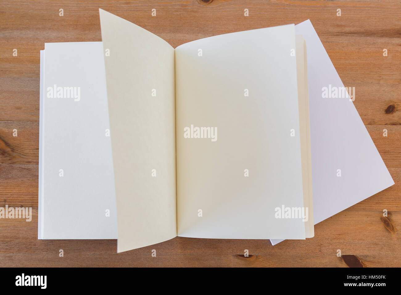 Blank catalog, magazines,book mock up on wood background ( moving page ...