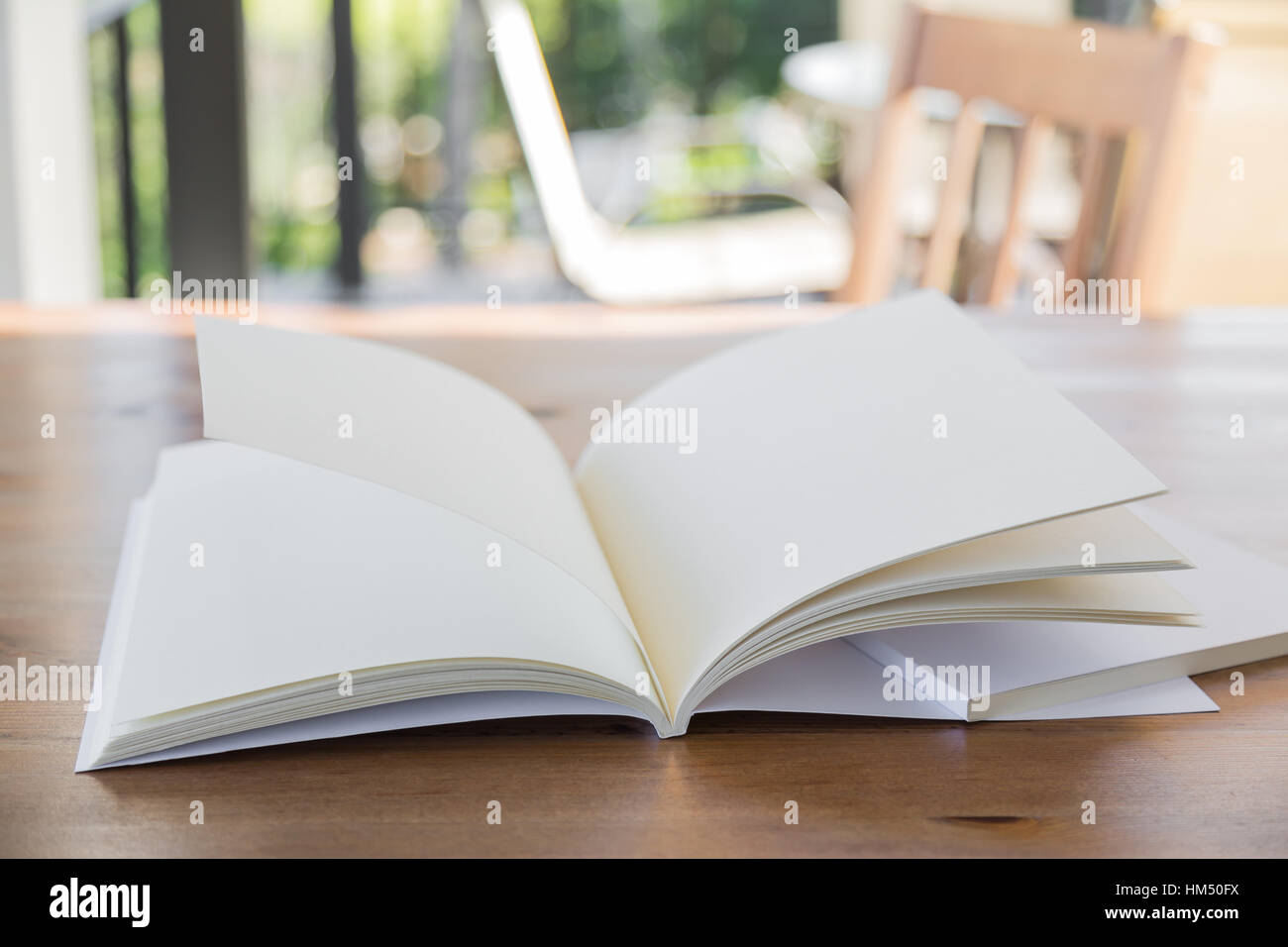 Blank catalog, magazines,book mock up on wood background ( moving page ...