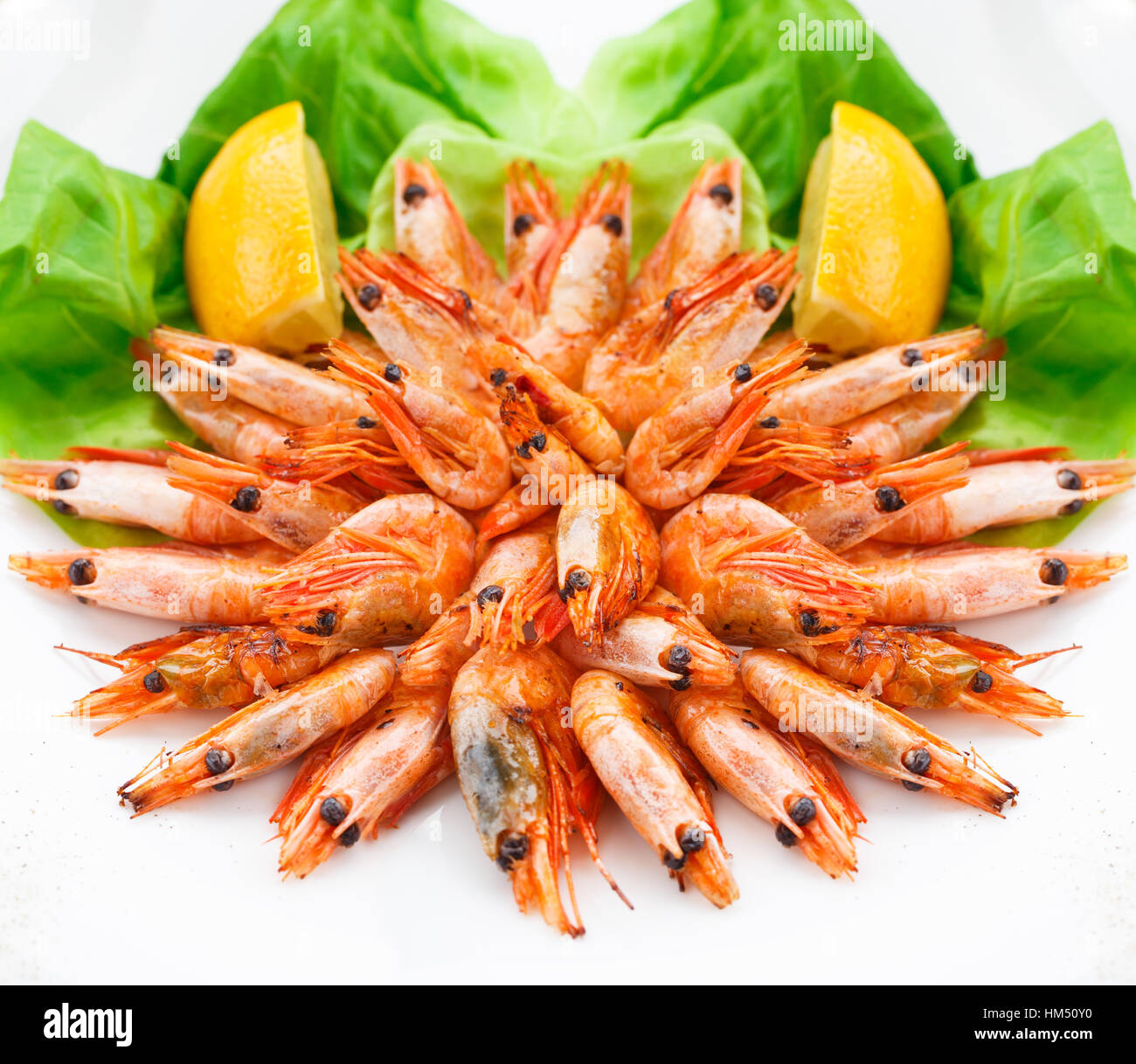 Fried shrimps on a plate Stock Photo - Alamy