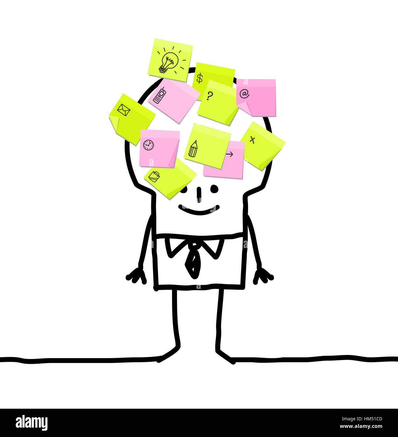 Cartoon reminder notes hi-res stock photography and images - Alamy