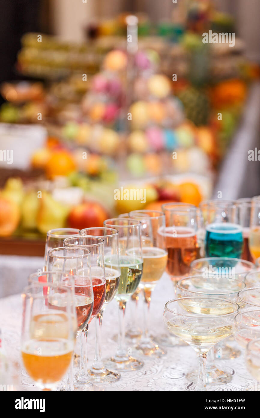 Various alcoholic freshness cocktails for welcome drink Stock Photo - Alamy