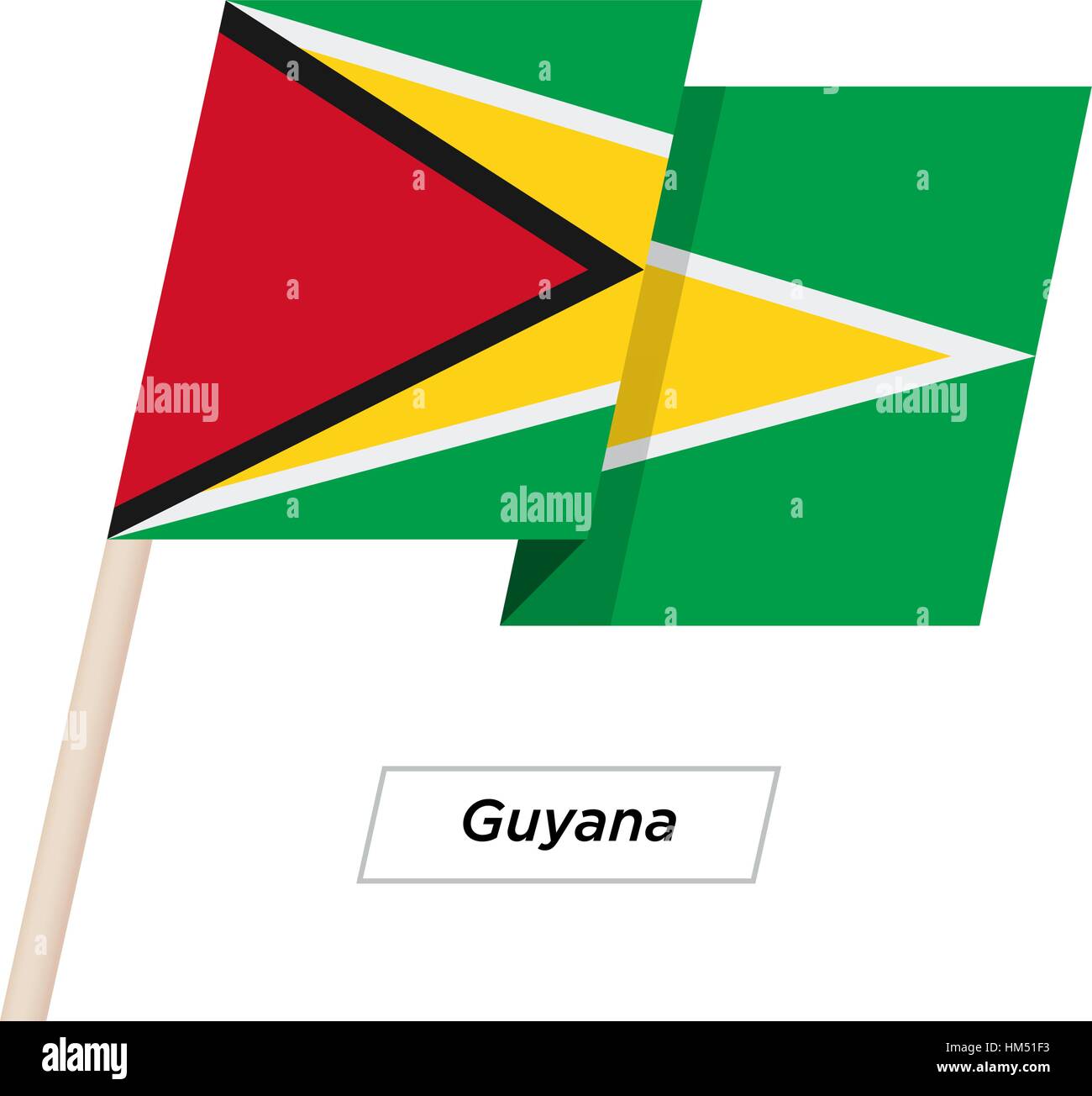 Wavy flag of guyana Stock Vector Images - Alamy