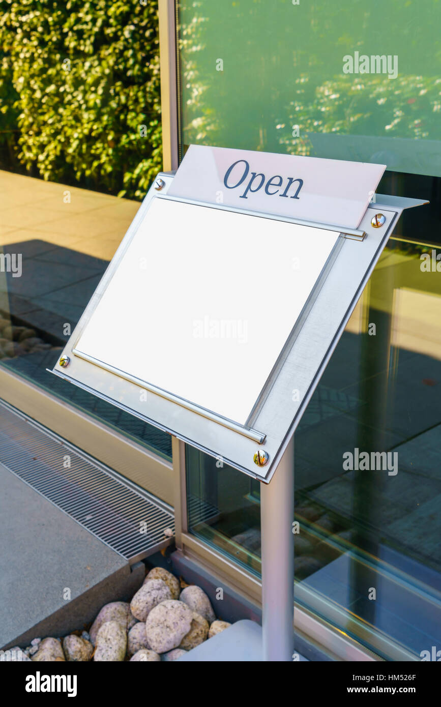 Menu frame in front of Restaurant Stock Photo - Alamy