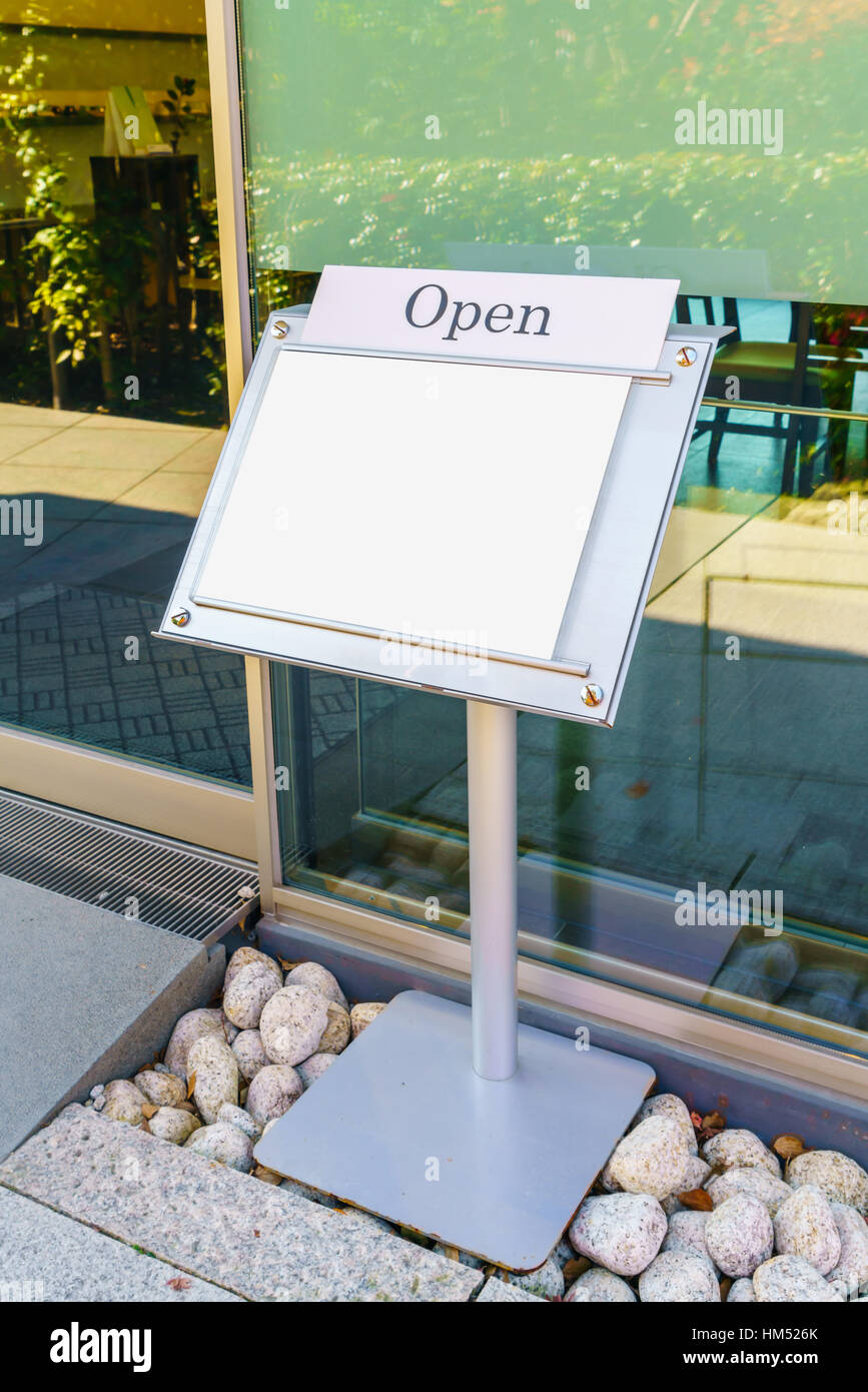 Menu frame in front of Restaurant Stock Photo - Alamy