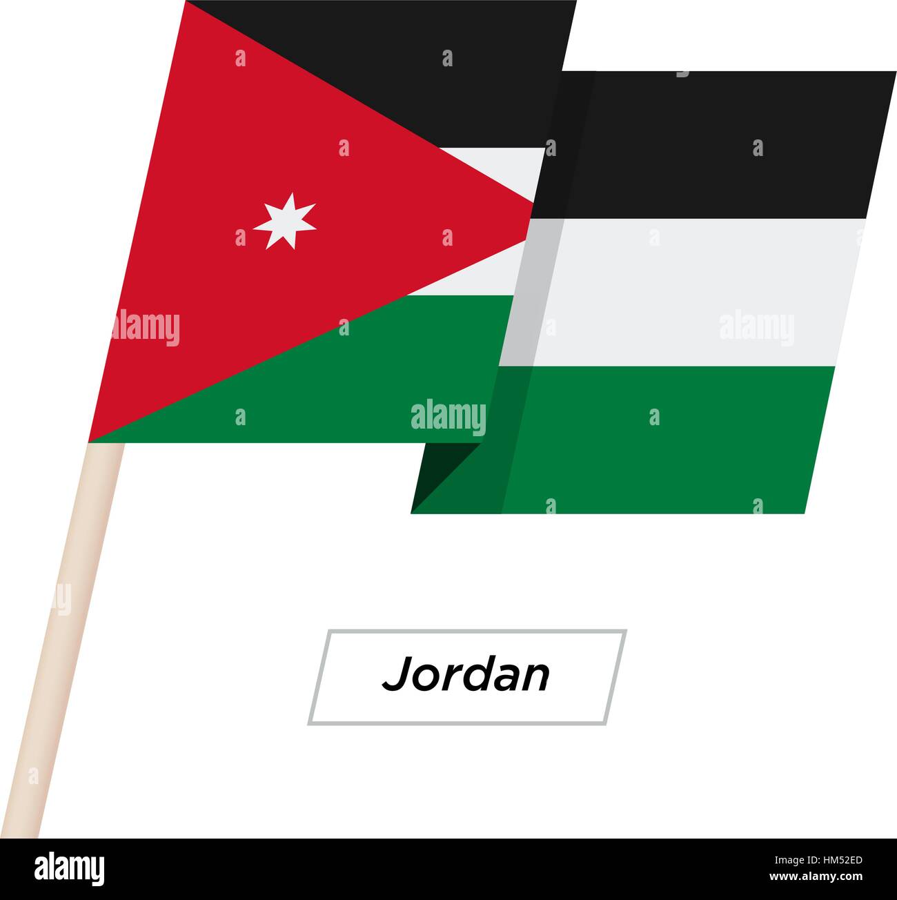 Wavy jordanian flag Stock Vector Images - Alamy