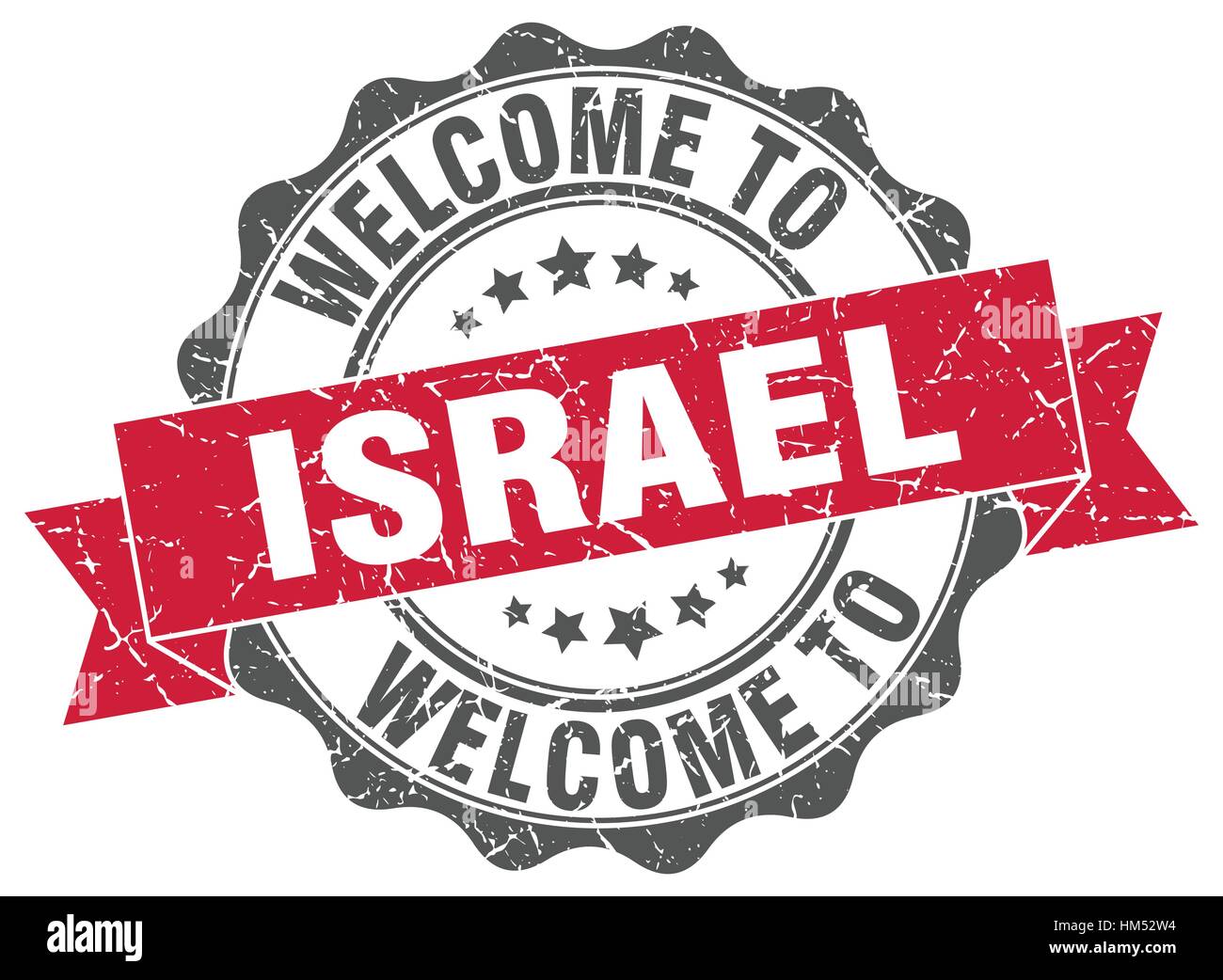 Israel round ribbon seal Stock Vector Image & Art - Alamy