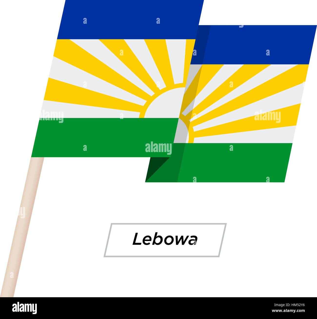 Lebowa Ribbon Waving Flag Isolated on White. Vector Illustration Stock Vector Image & Art - Alamy