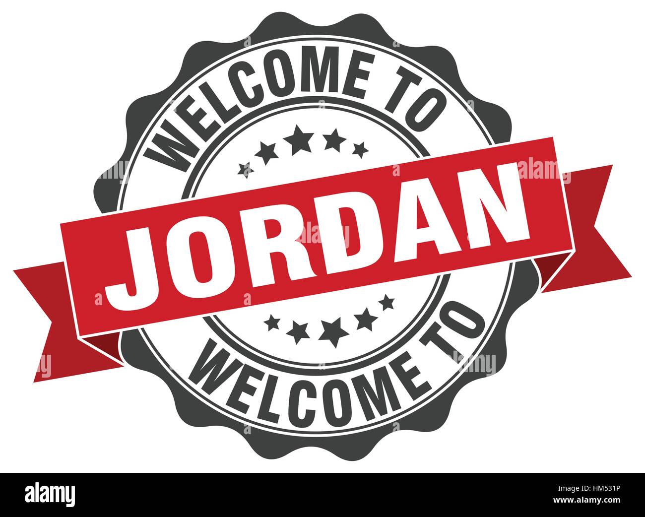 Jordan round ribbon seal Stock Vector Image & Art - Alamy