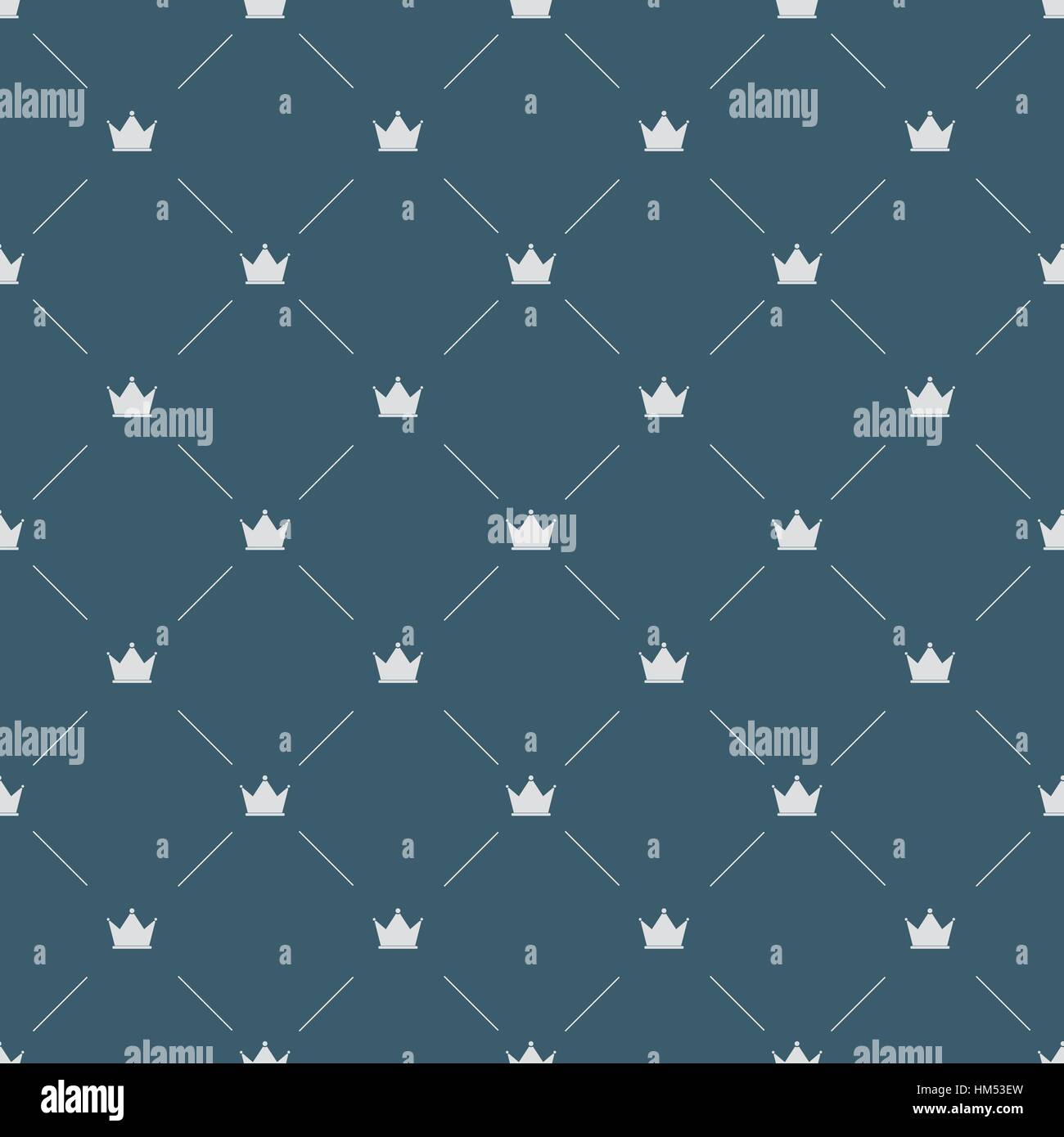 Luxury seamless pattern with white crowns on gray background Stock ...