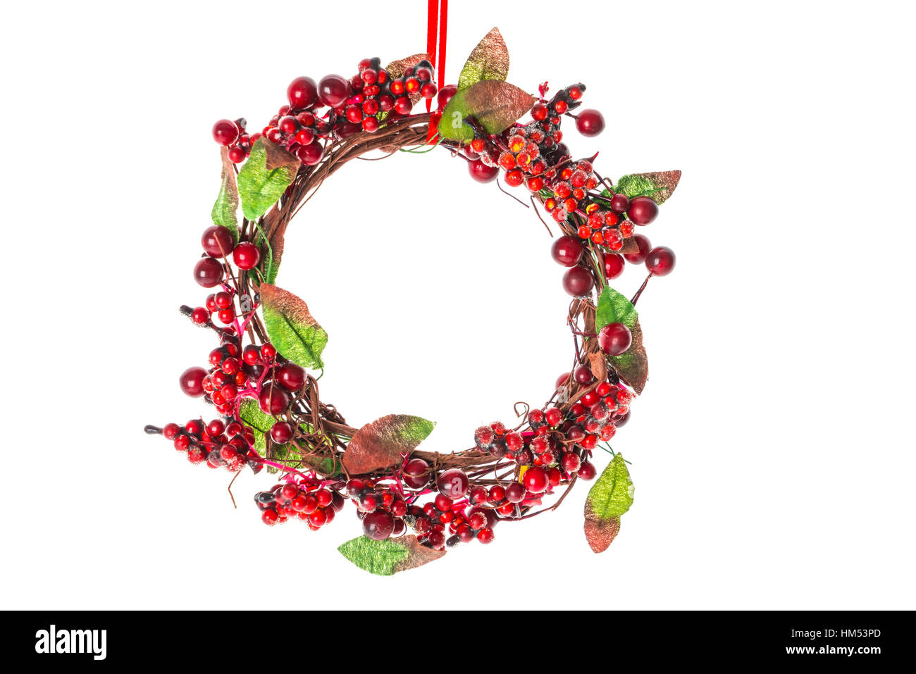 Apple wreath frame red Cut Out Stock Images & Pictures - Alamy