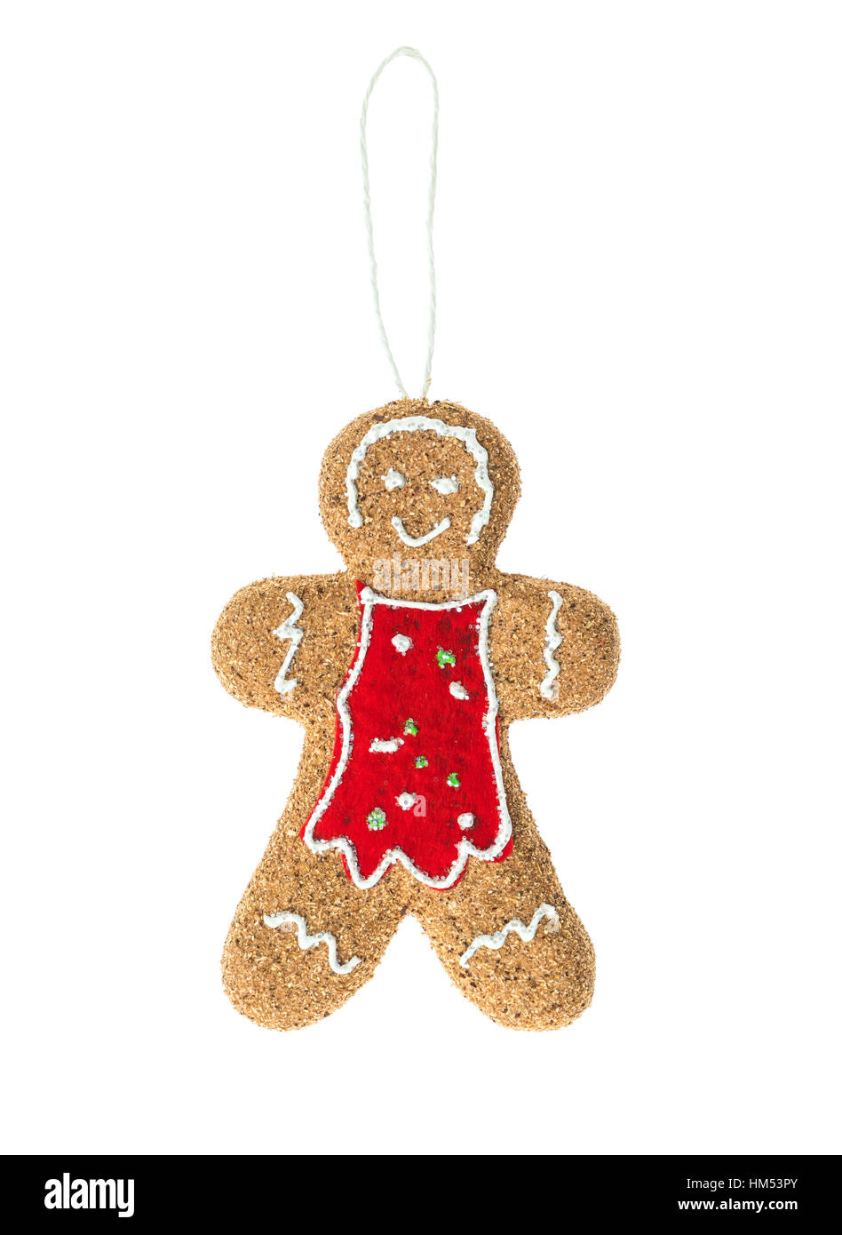 Gingerbread man on white background Stock Photo - Alamy