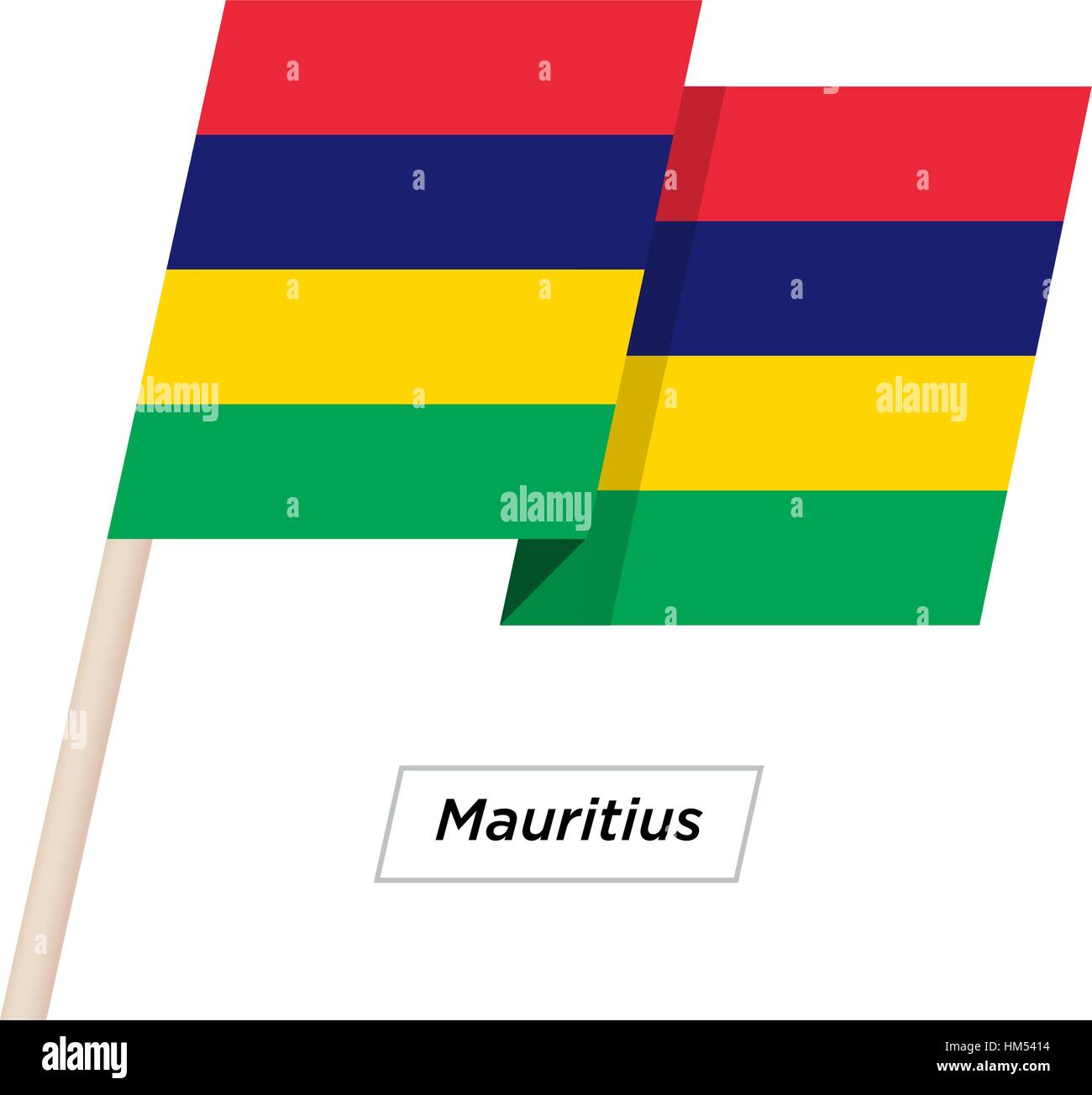 Wavy flag of mauritius Stock Vector Images - Alamy