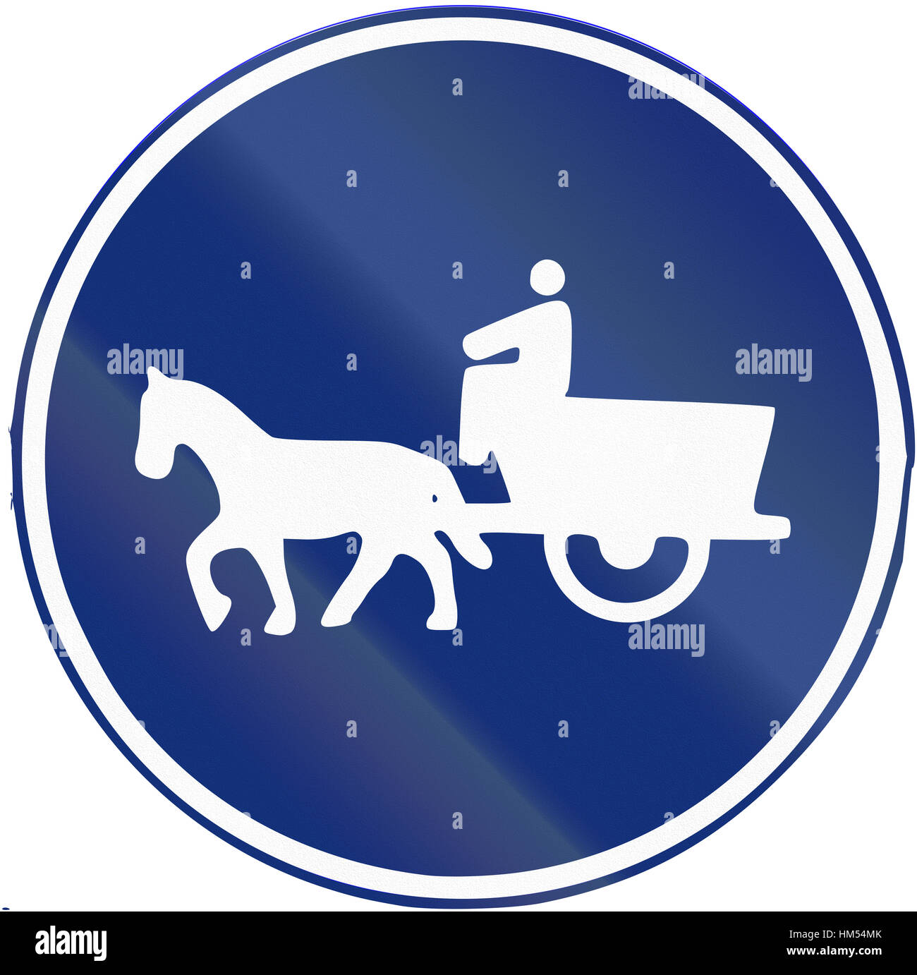 Road sign used in Spain - Carriage lane Stock Photo - Alamy