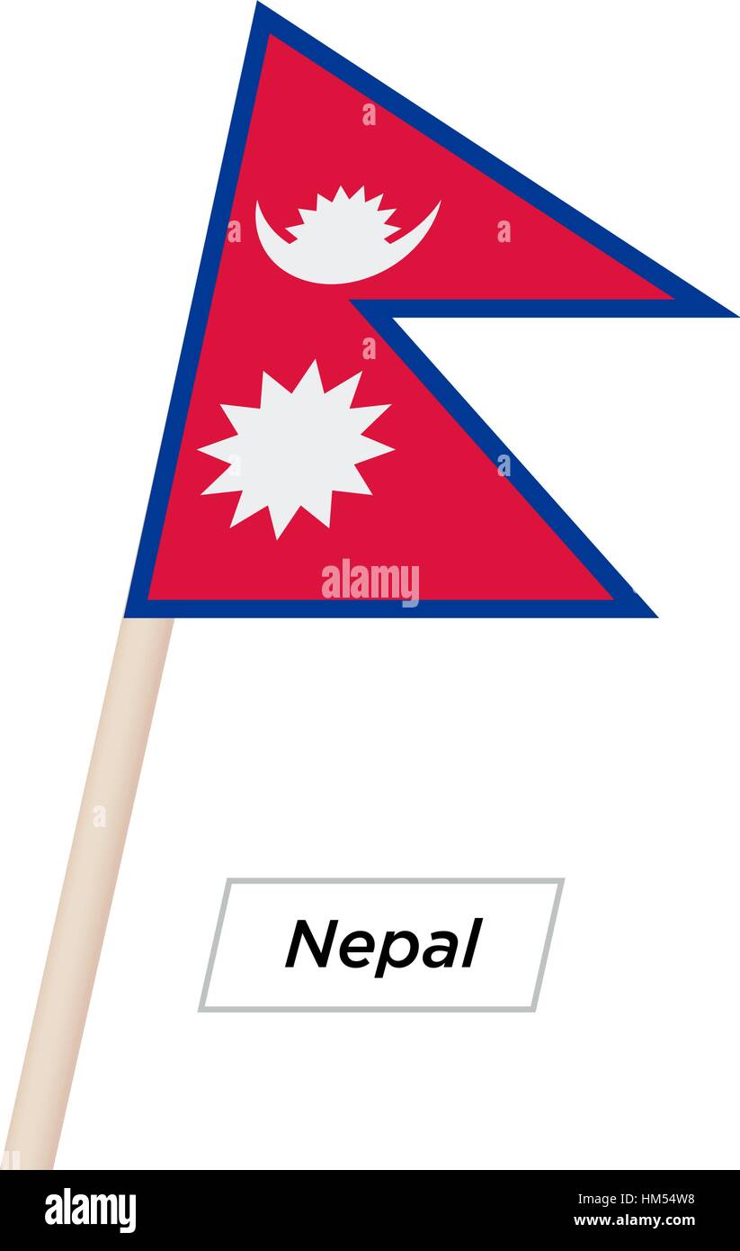 Wavy nepal flag pole on hi-res stock photography and images - Alamy