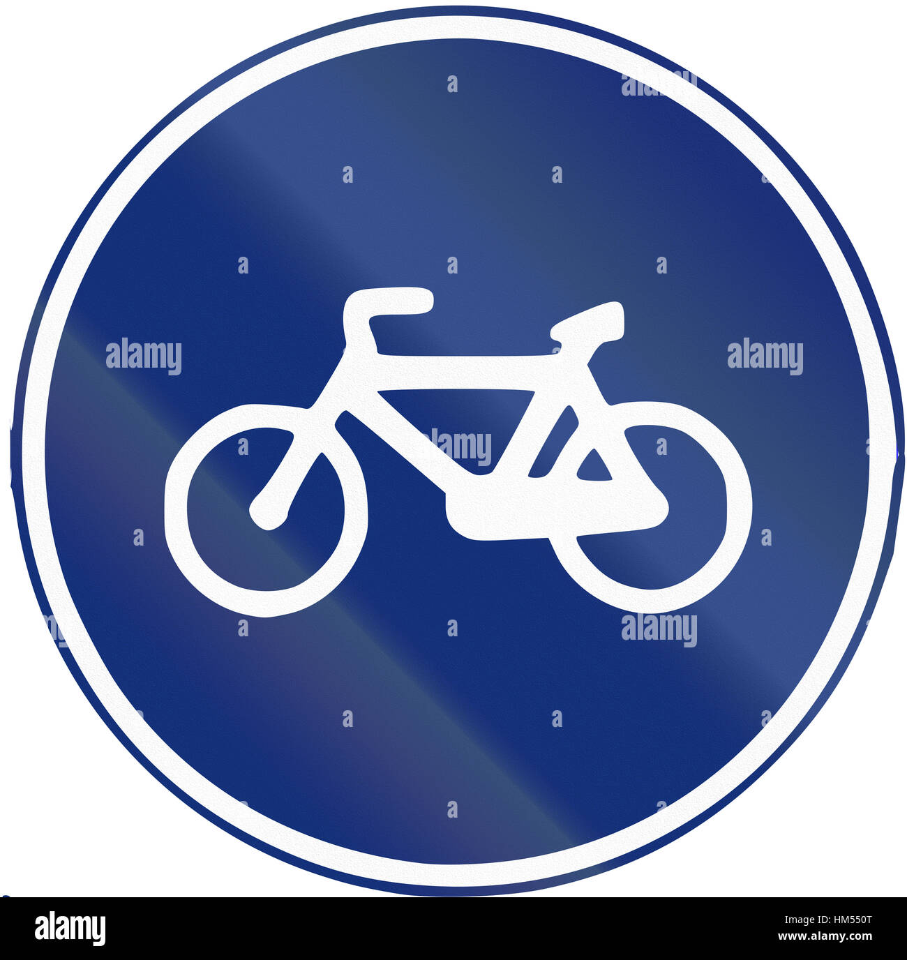 Road sign used in Spain - Bicycle road Stock Photo - Alamy