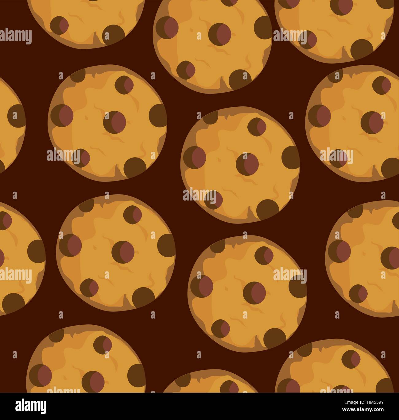 vector illustration of seamless cookies background Stock Vector Image ...