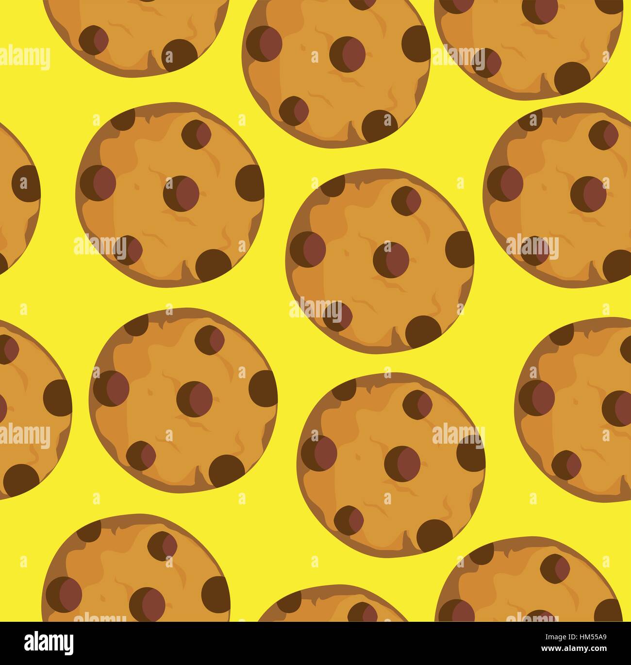 vector illustration of seamless cookies background Stock Vector Image ...