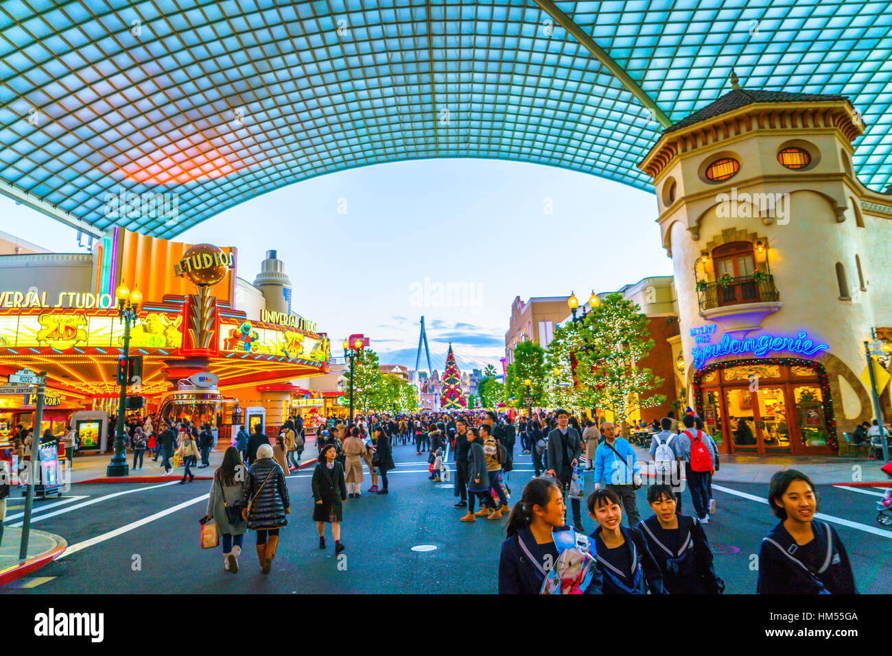 OSAKA, JAPAN - December 1, 2015: Universal Studios Japan (USJ ...