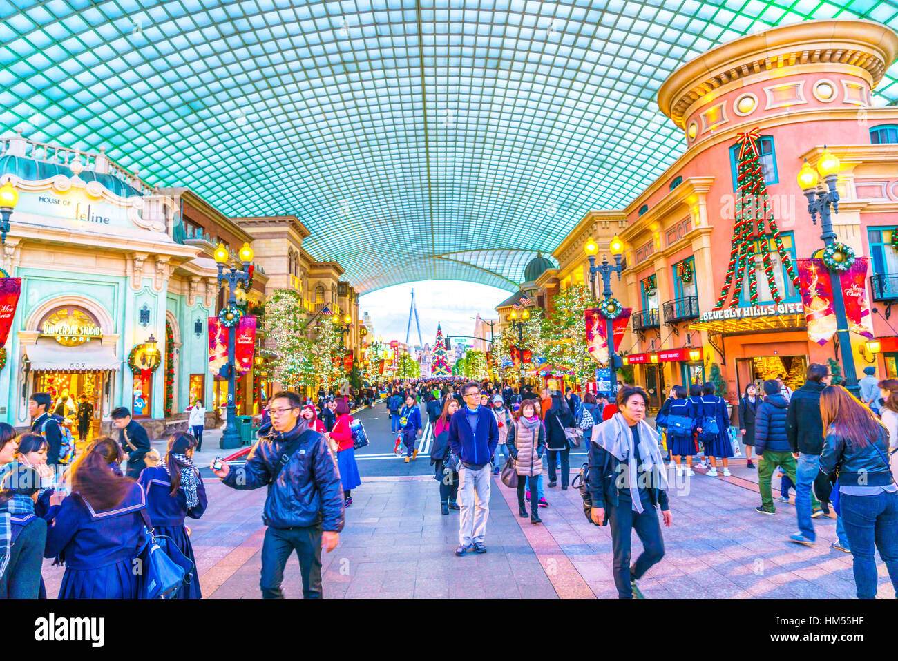 OSAKA, JAPAN - December 1, 2015: Universal Studios Japan (USJ ...