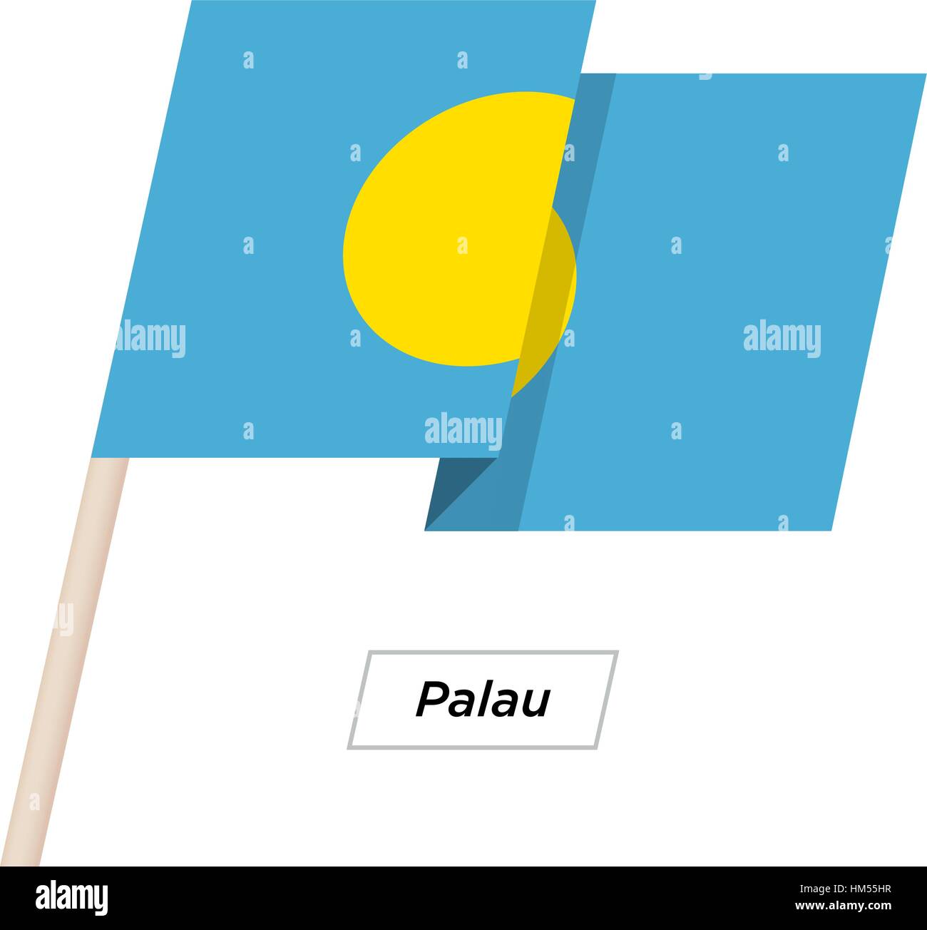 Palau Ribbon Waving Flag Isolated on White. Vector Illustration Stock Vector Image & Art - Alamy