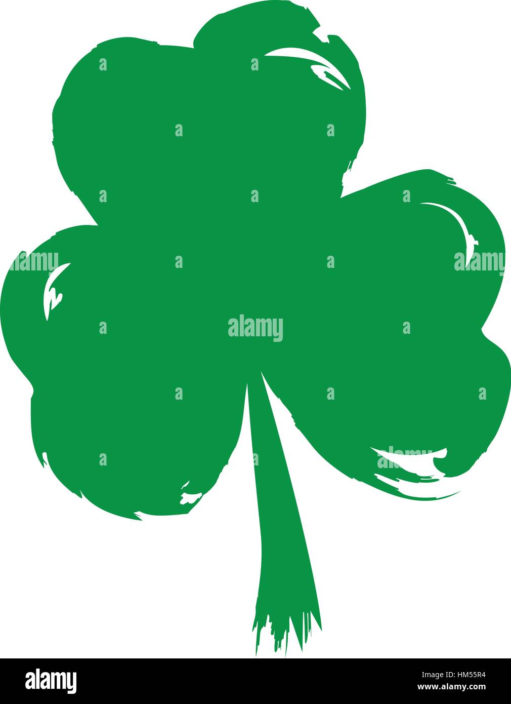 vector illustration of a grunge shamrock Irish symbol St. Patric day ...