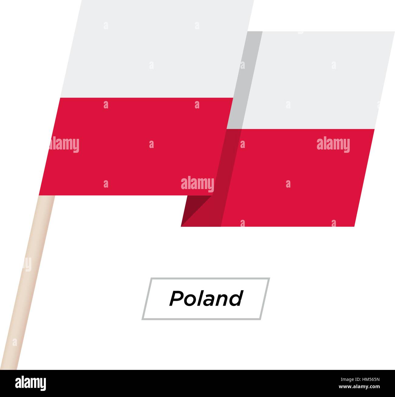Poland map country flag waving Stock Vector Images - Alamy