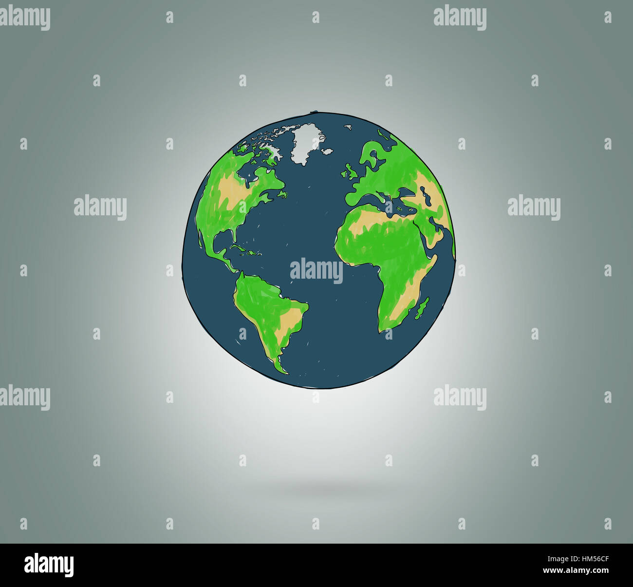 Hand drawn earth Stock Photo - Alamy