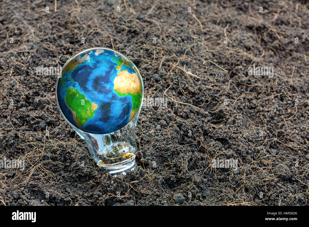 Earth in light bulb (Elements of this image furnished by NASA Stock ...
