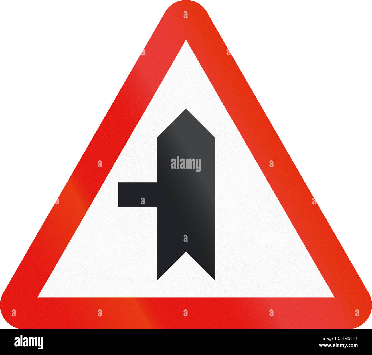 Road sign used in Spain - Intersection with priority Stock Photo - Alamy