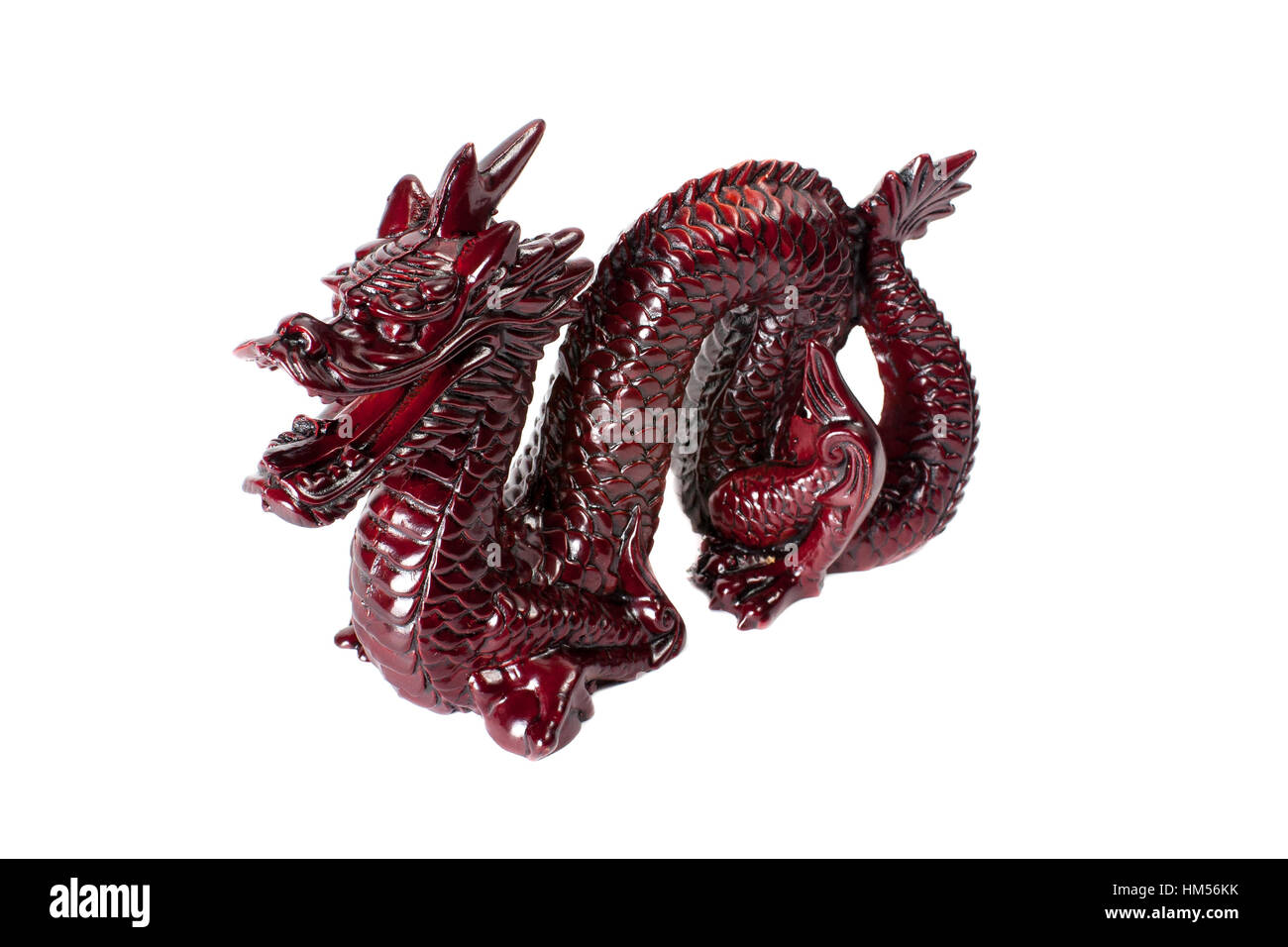 Brown dragon isolated on white background Stock Photo - Alamy