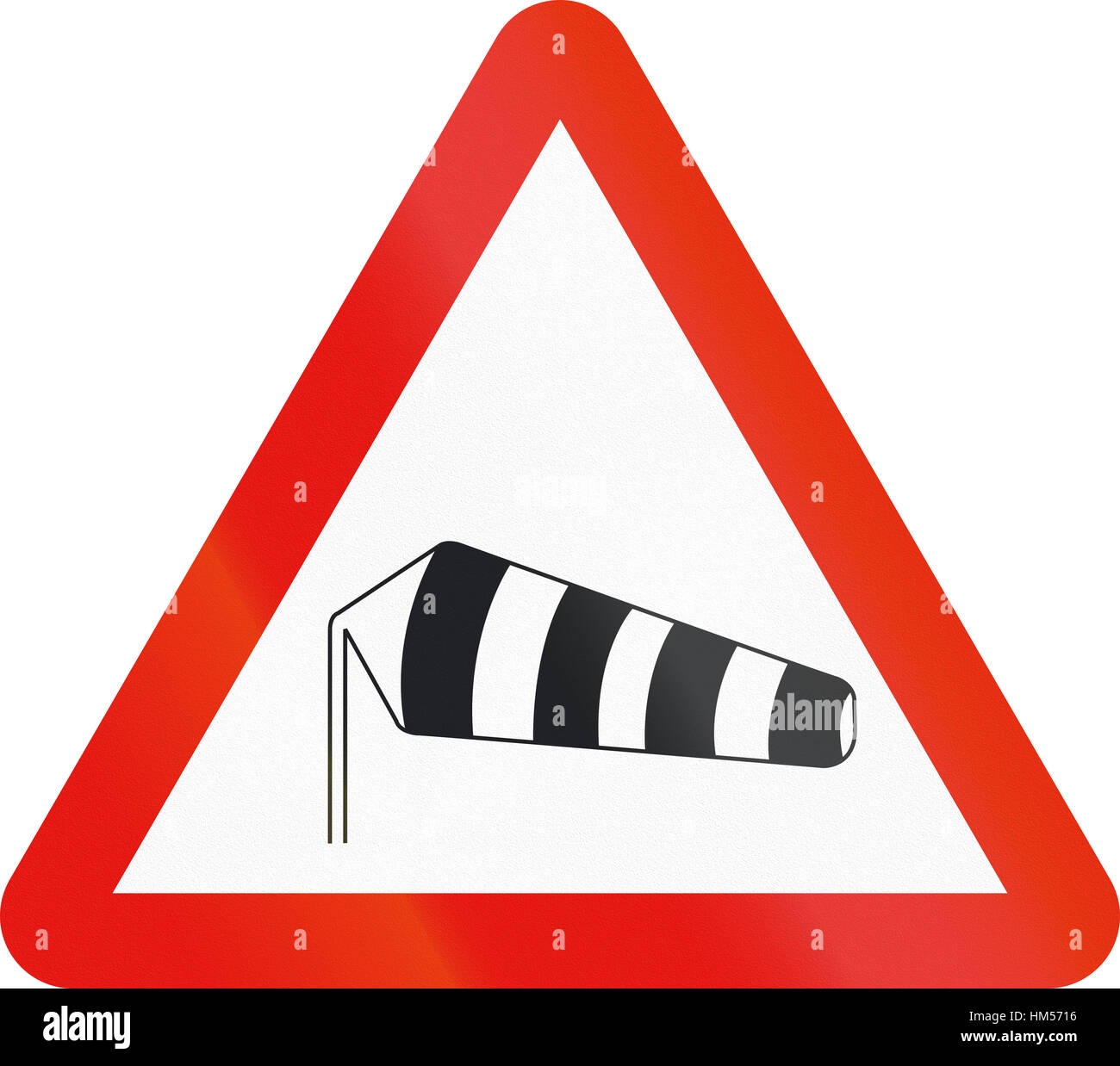 Road sign used in Spain - Crosswind Stock Photo - Alamy