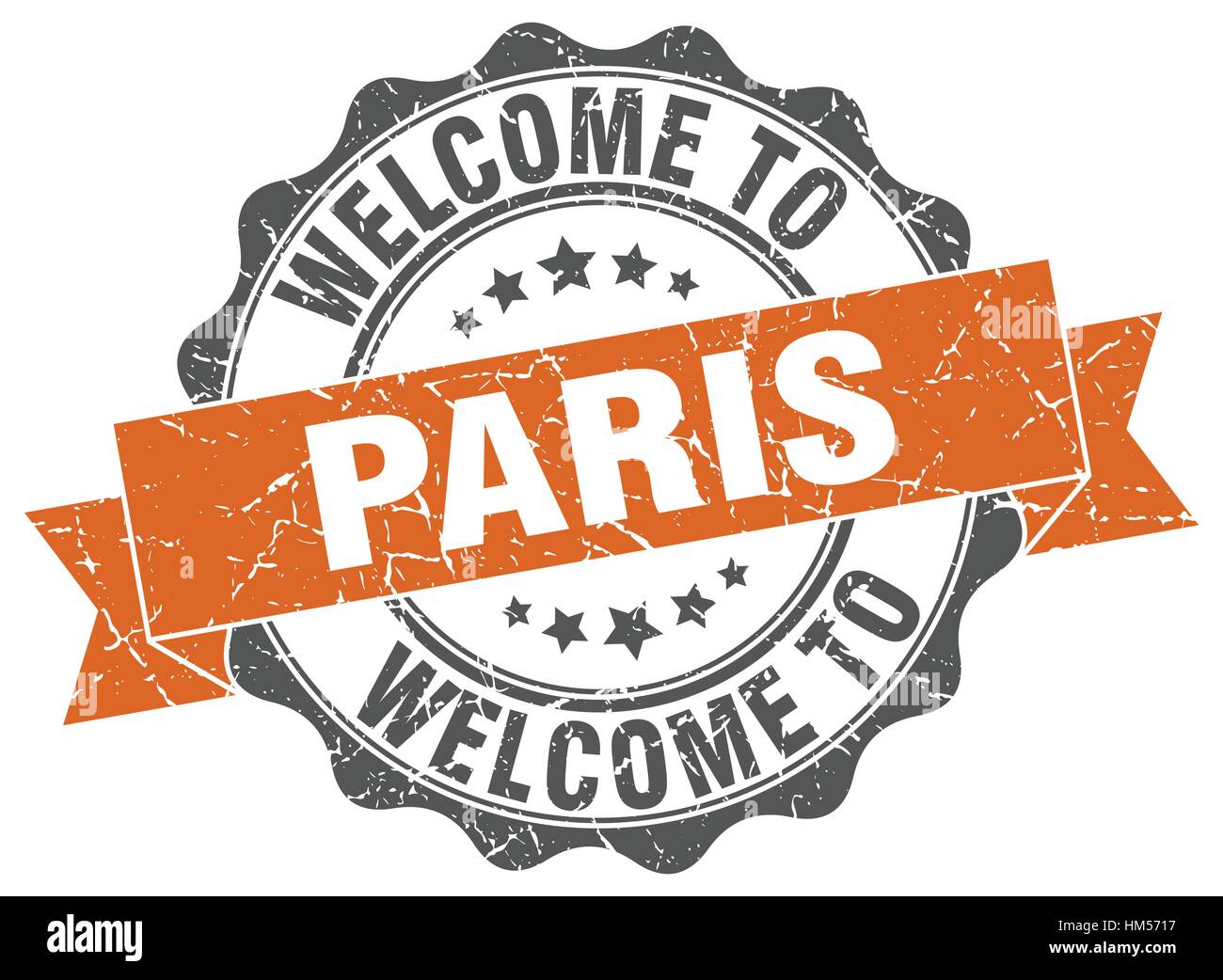 Paris round ribbon seal Stock Vector Image & Art - Alamy