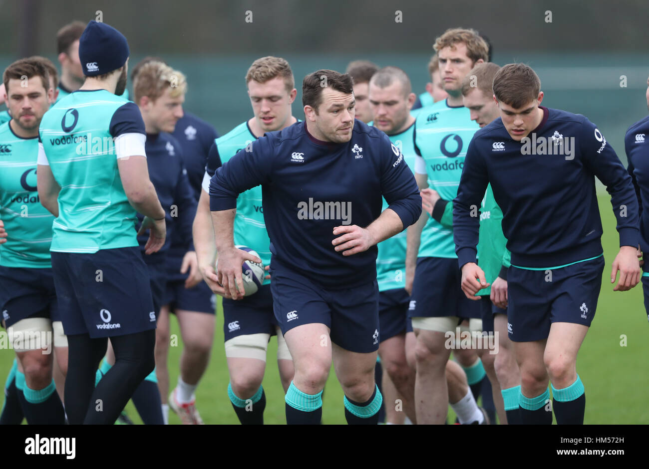 Ireland's Cian Healy during a training session at Carton House ...