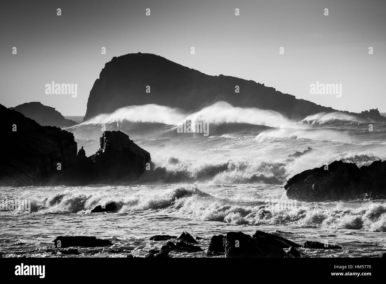 Stormy rocks Black and White Stock Photos & Images - Alamy