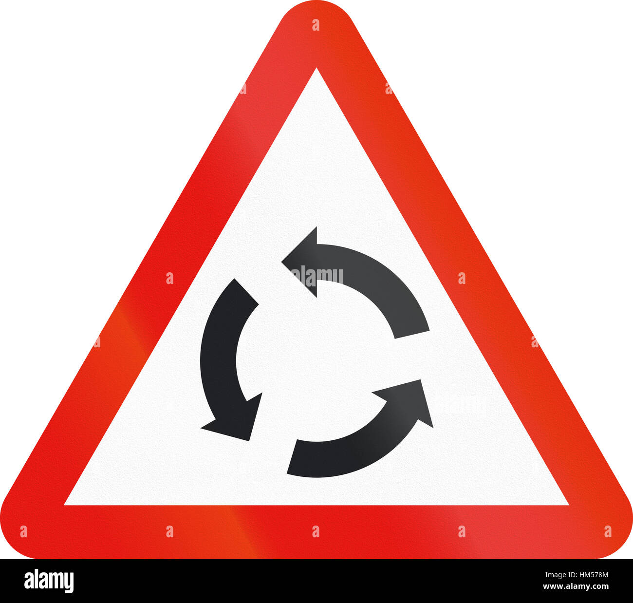 Road sign used in Spain - Intersection with roundabout Stock Photo - Alamy