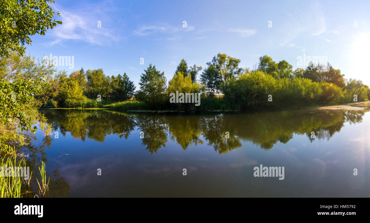 Panorama river beach in summer hi-res stock photography and images - Alamy