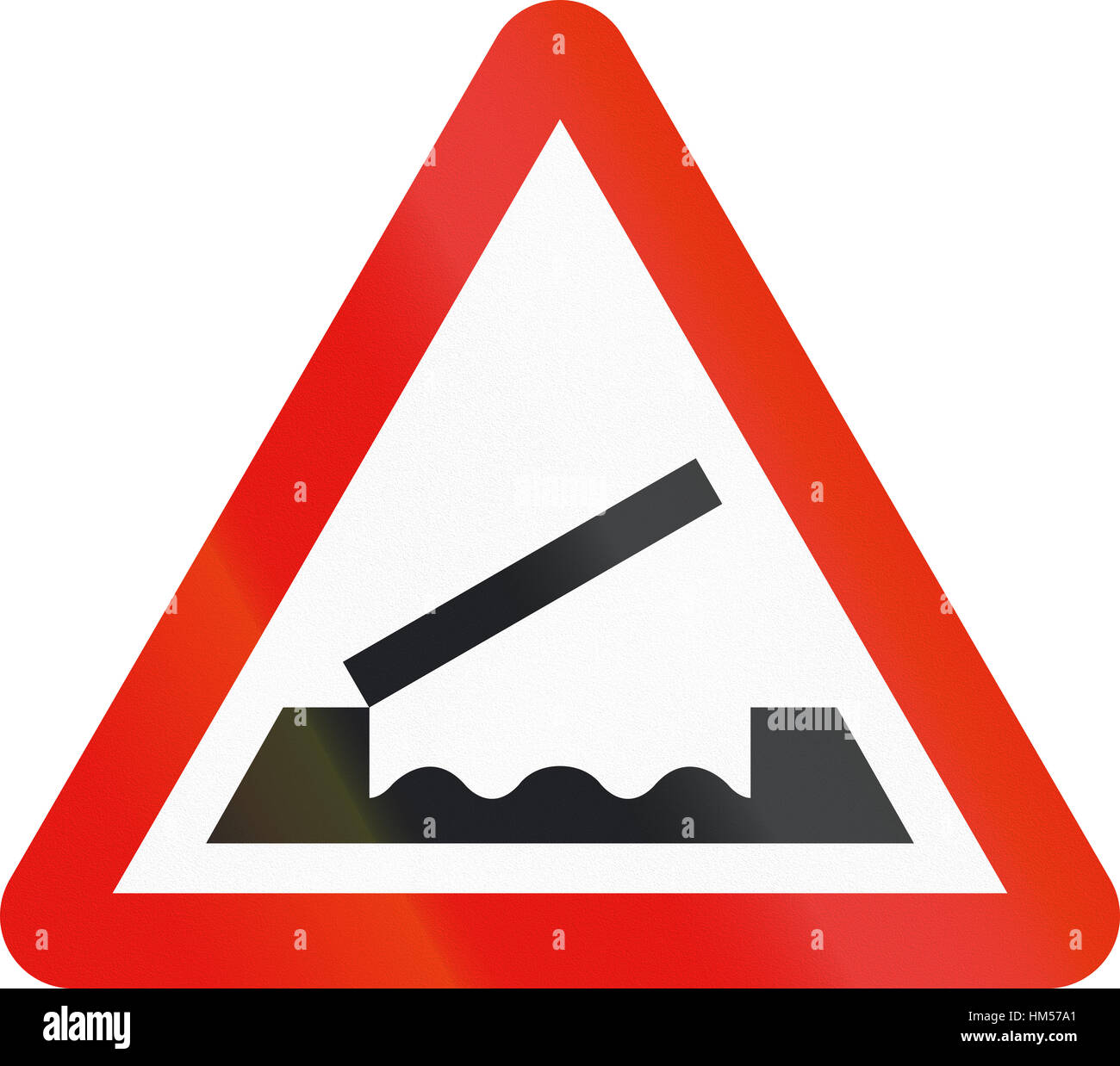 Road sign used in Spain - Movable bridge Stock Photo - Alamy